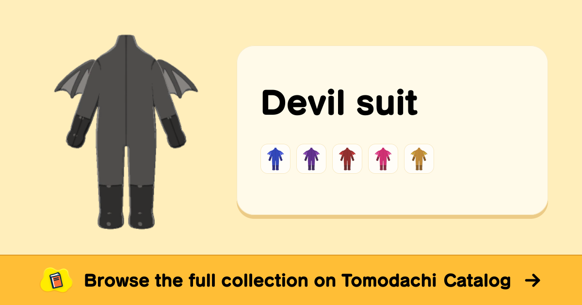 Devil suit · Tomodachi Life Costumes - Animal Crossing World