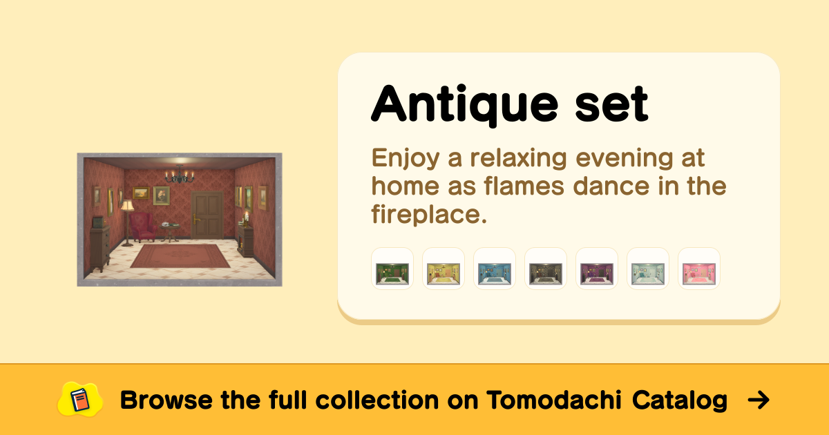 Antique set · Tomodachi Life Interior Sets - Animal Crossing World