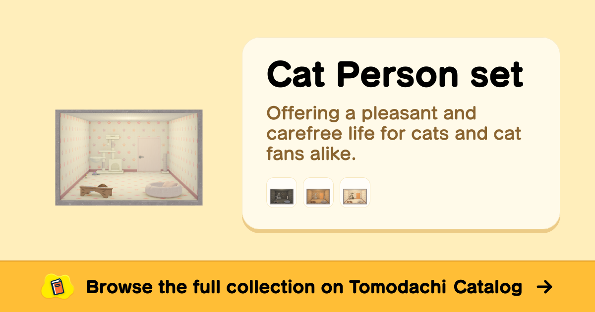 Cat Person set · Tomodachi Life Interior Sets - Animal Crossing World