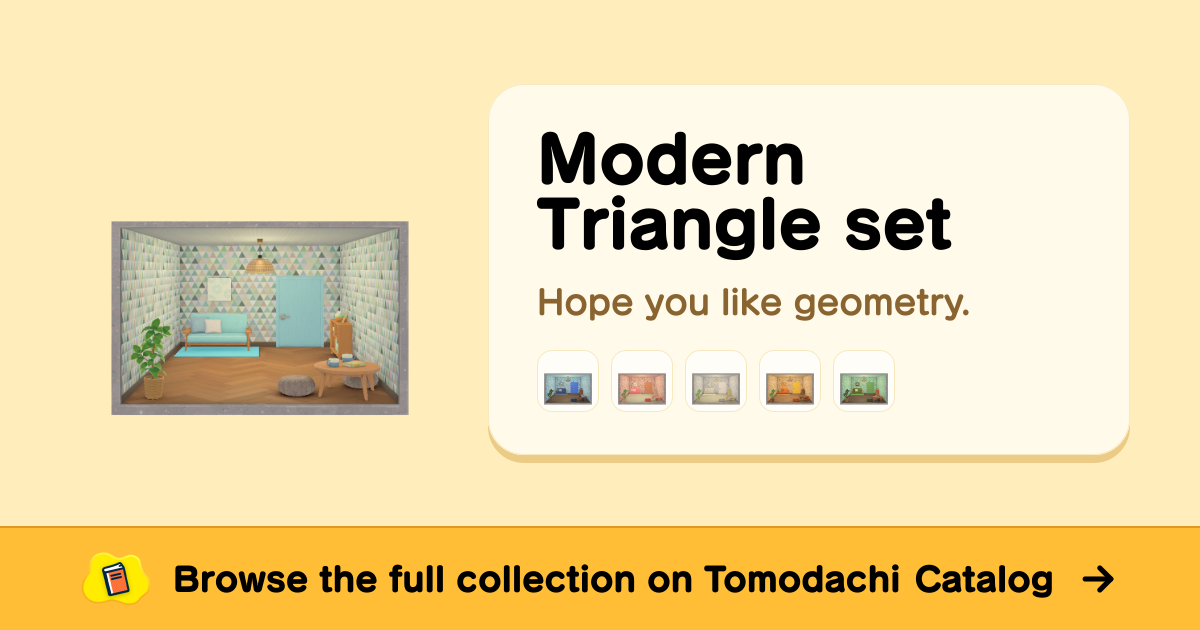 Modern Triangle set · Tomodachi Life Interior Sets - Animal Crossing World
