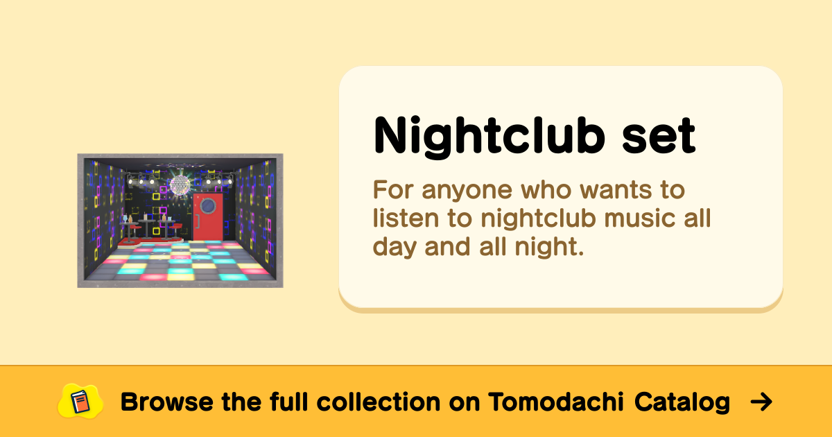 Nightclub set · Tomodachi Life Interior Sets - Animal Crossing World