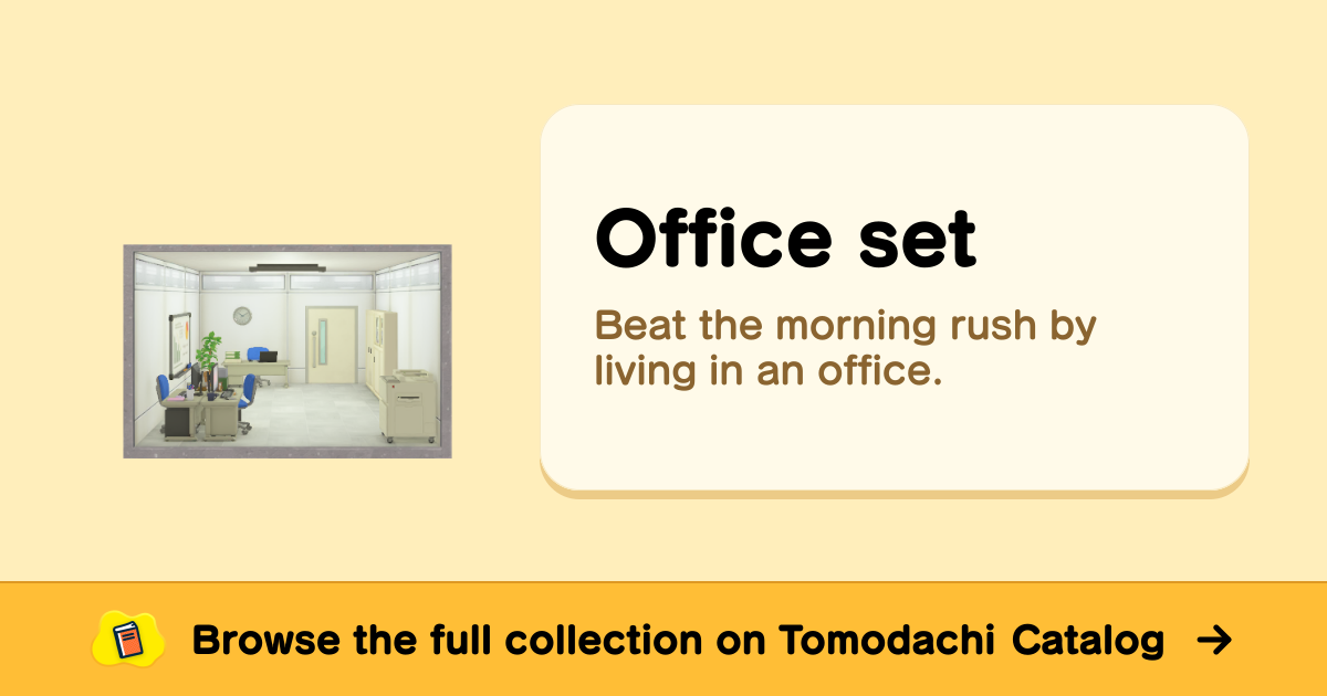 Office set · Tomodachi Life Interior Sets - Animal Crossing World