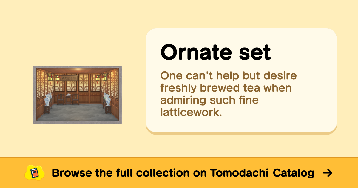 Ornate set · Tomodachi Life Interior Sets - Animal Crossing World