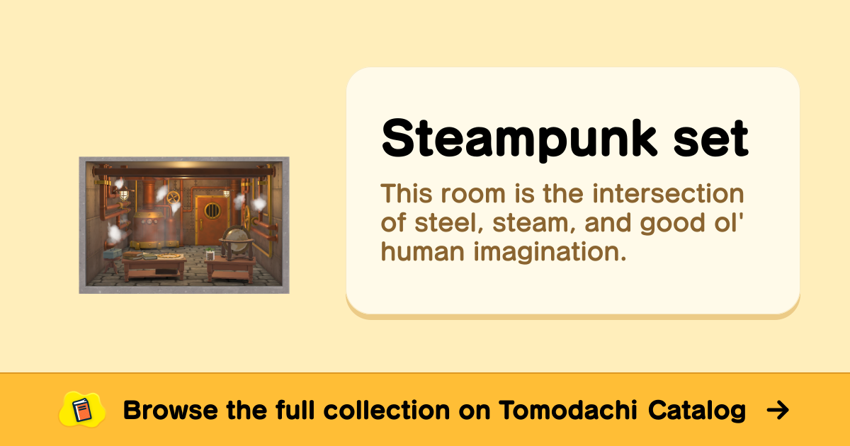 Steampunk set · Tomodachi Life Interior Sets - Animal Crossing World