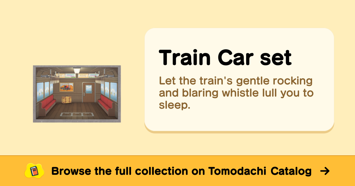 Train Car set · Tomodachi Life Interior Sets - Animal Crossing World
