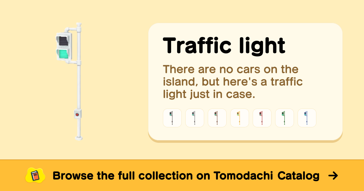 Traffic light · Tomodachi Life Objects - Animal Crossing World