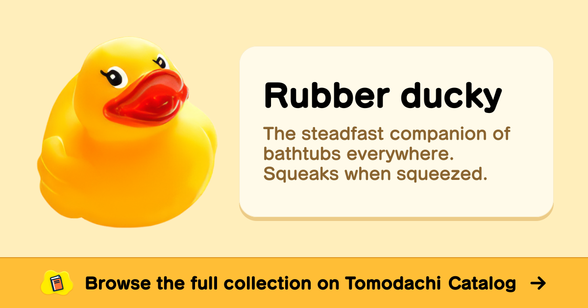 Rubber ducky · Tomodachi Life Treasures - Animal Crossing World