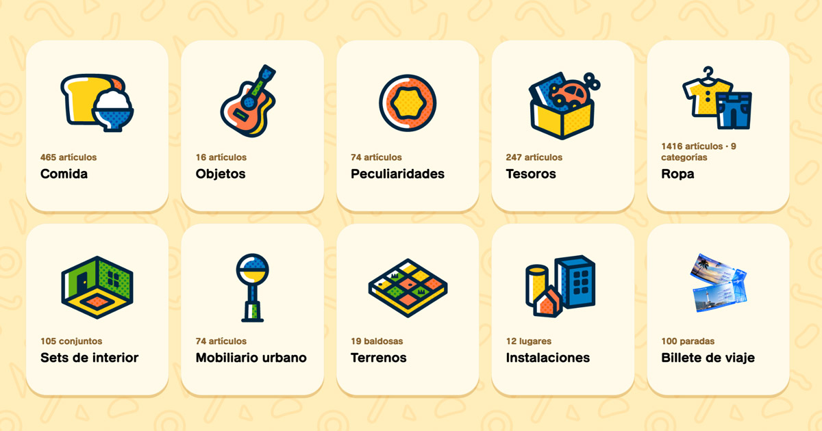 Catálogo de Tesoros de Tomodachi Life - Animal Crossing World