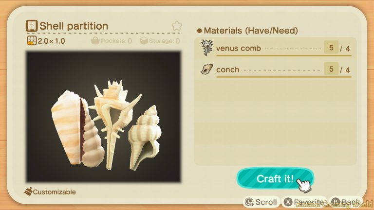 Shell Furniture Set: How to Craft & Get All Items + Variations in ...