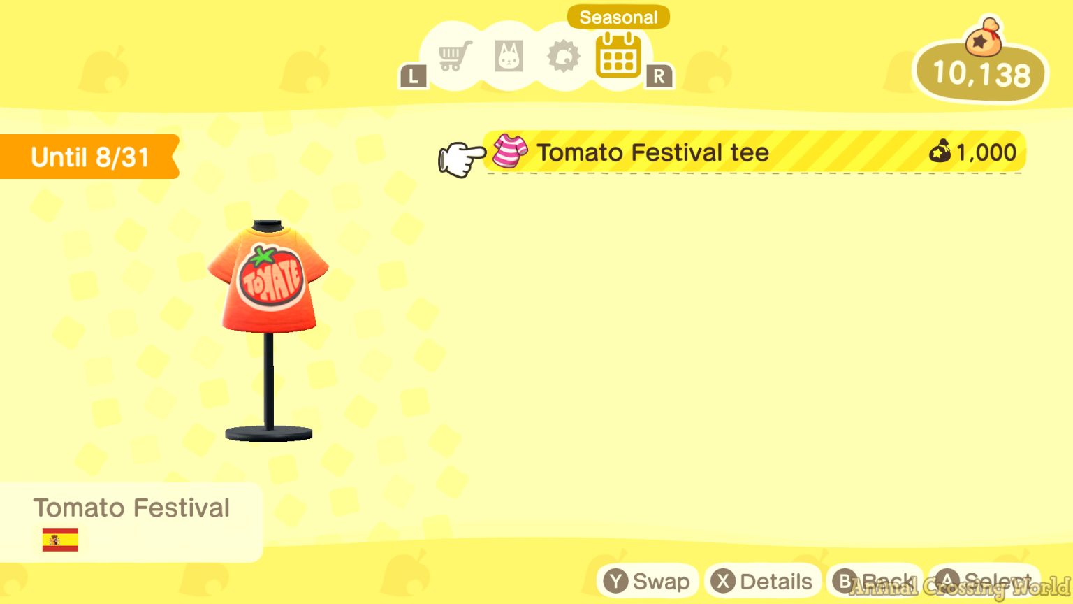 Animal Crossing: New Horizons’ Final New Event Item Celebrates Tomato ...